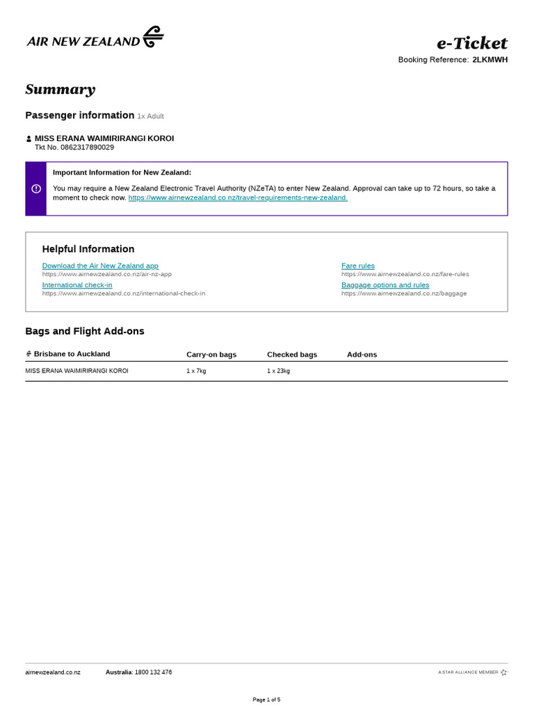 E-Ticket Booking Ref 2LKMWH | PDF | Baggage | Aviation