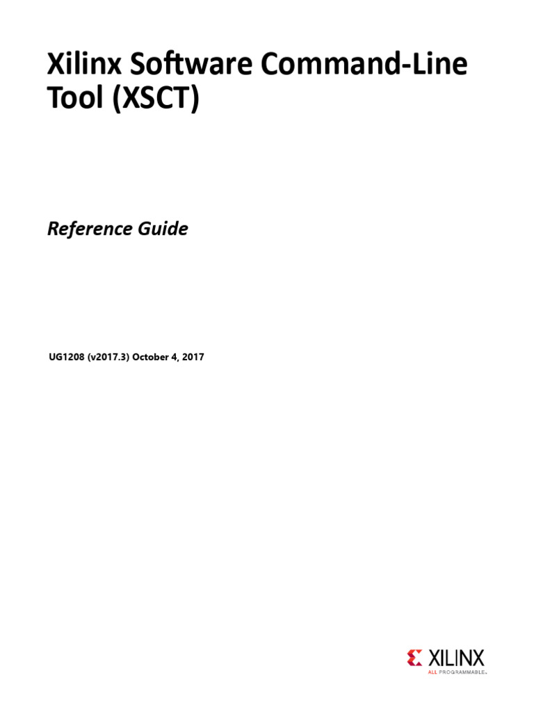 Ug1208 XSCT Reference Guide | PDF | Installation (Computer Programs) | Command Line Interface