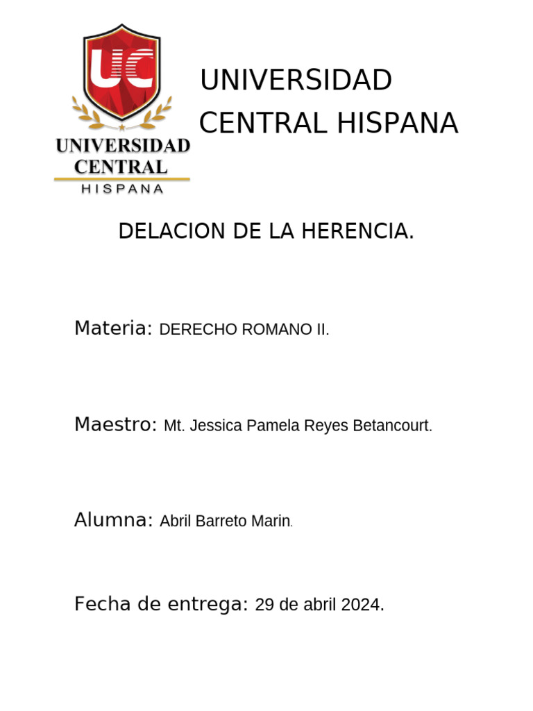 delacion de la herencia | PDF | Herencia | Voluntad y testamento