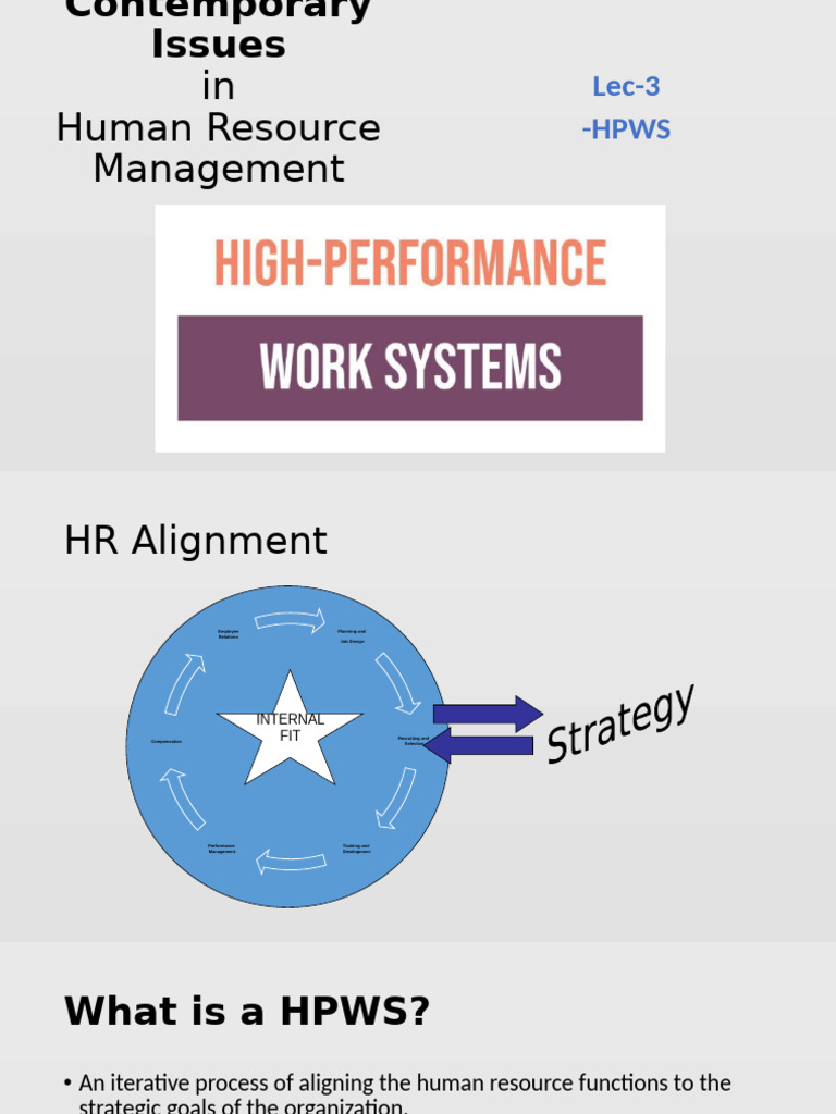 Lec 4 Contemporary Issues in HRM | PDF | Human Resource Management | Employment