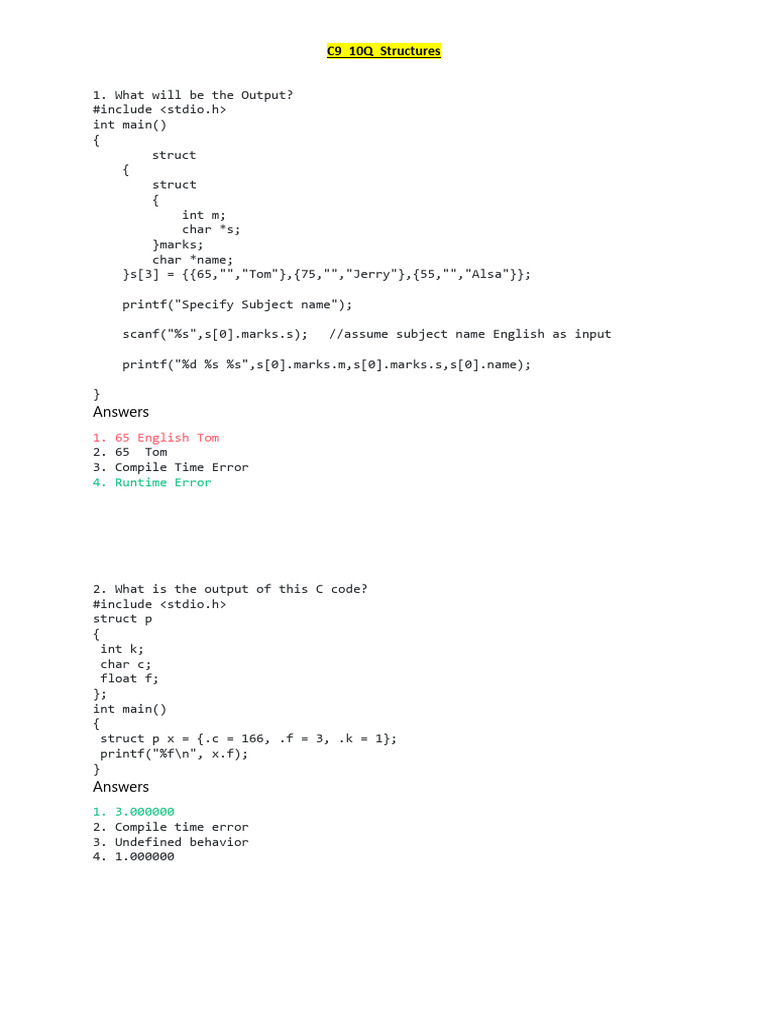 C9 10Q Structures | PDF | Computer Engineering | Software Development