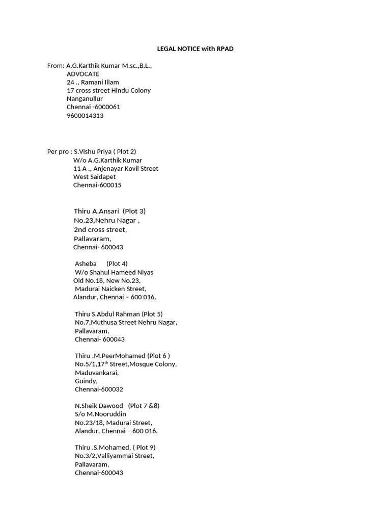 Legal Notice Regarding Property Dispute | PDF | Public Law | Government