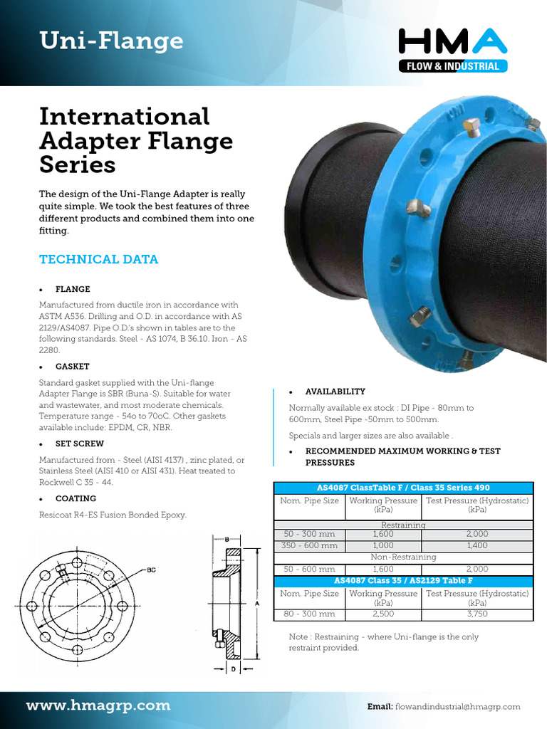Uni Flange | PDF | Pipe (Fluid Conveyance) | Screw