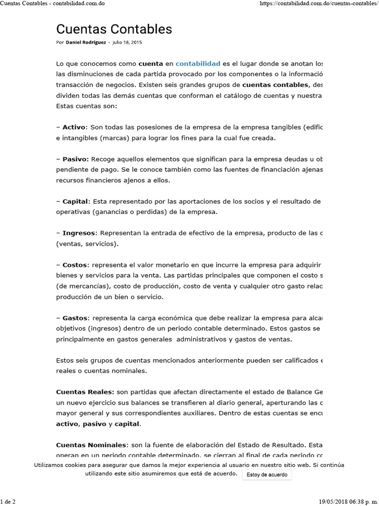 Cuentas Contables - Contabilidad | PDF | Contabilidad | Business