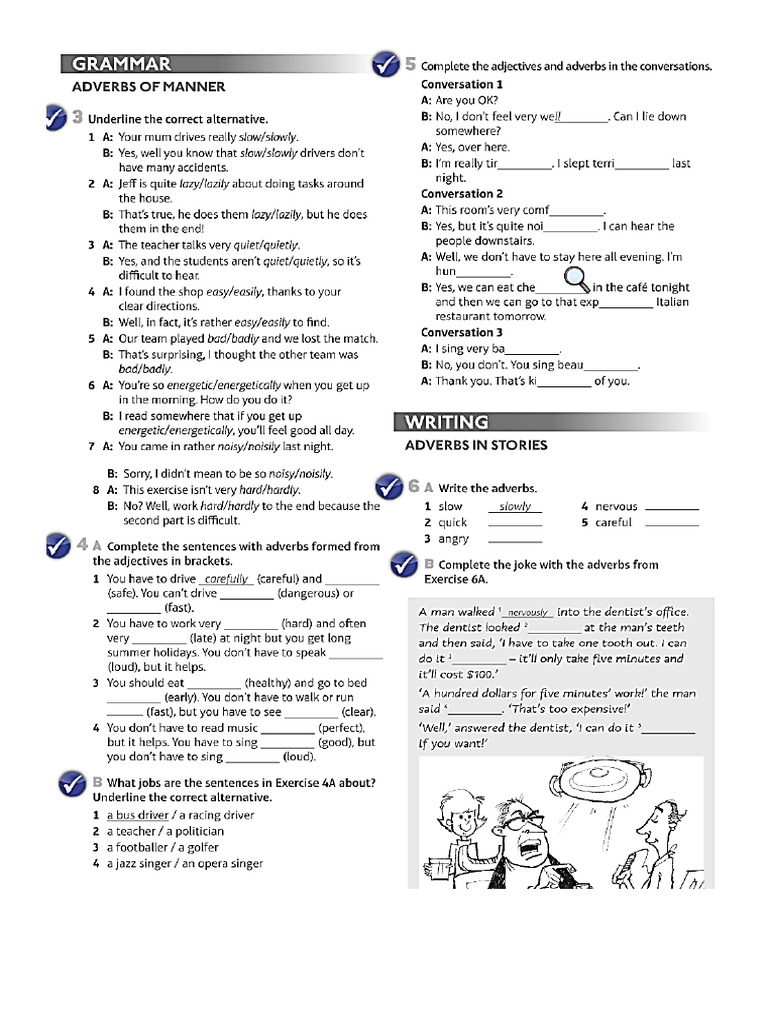 Workbook Adverbs | PDF