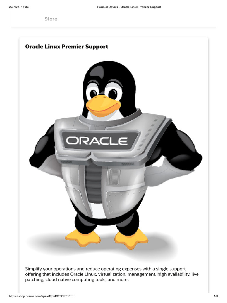 Product Details - Oracle Linux Premier Support | PDF | Oracle ...