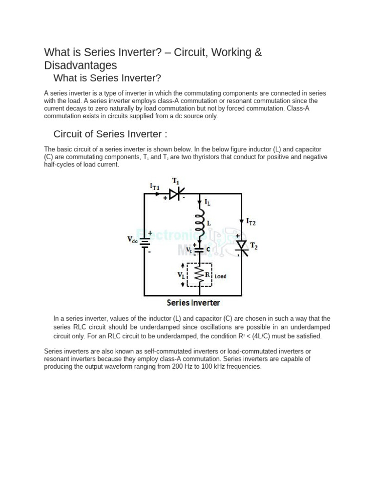 Series Inverter | PDF | Power Inverter | Electrical Network