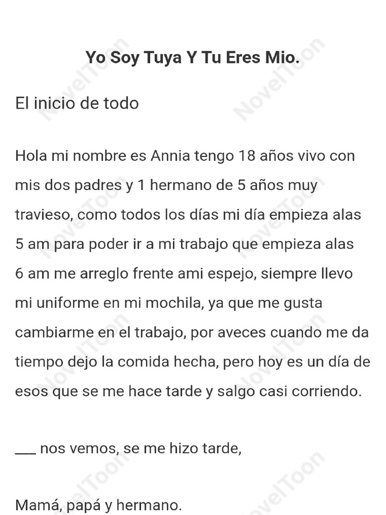 Yo Soy Tuya Y Tu Eres Mio. | PDF