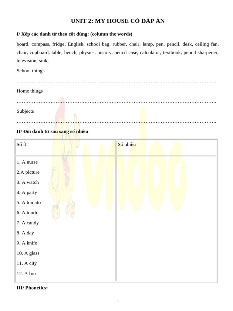 Unit 2 My House | PDF | Room | Home