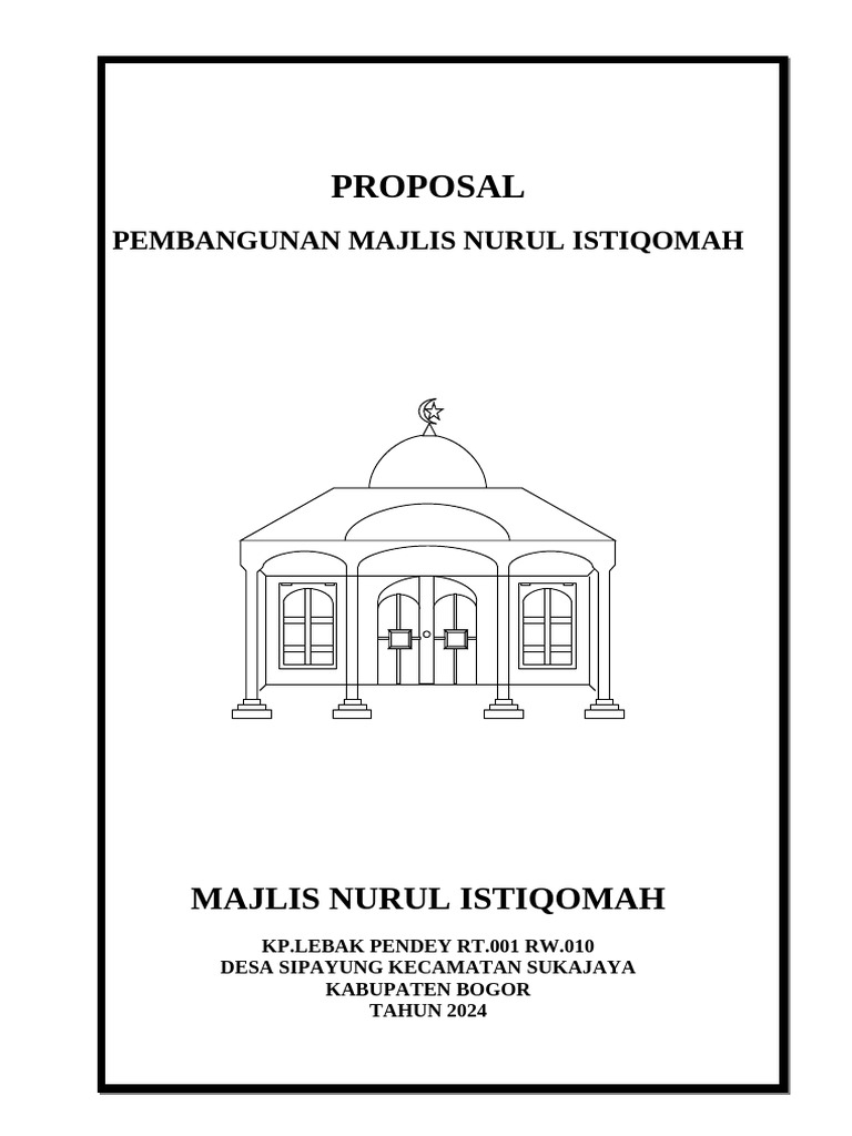 Proposal Majlis Nurul Istiqomah | PDF