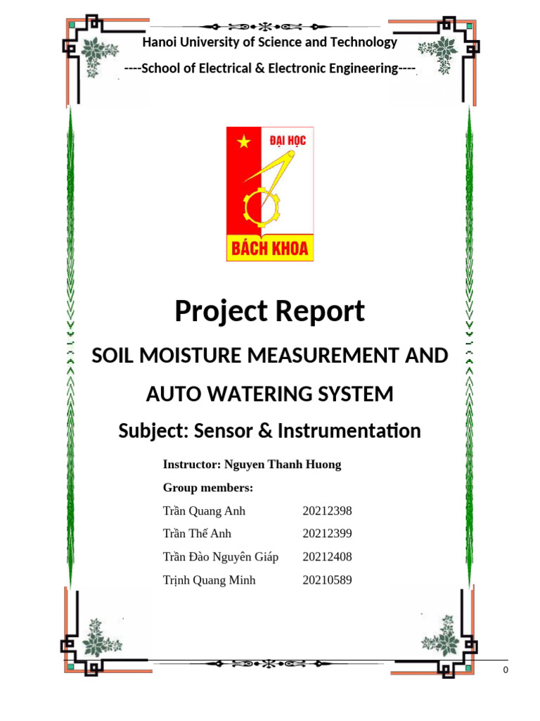 Sensor and Instrumentation Report | PDF | Capacitor | Capacitance