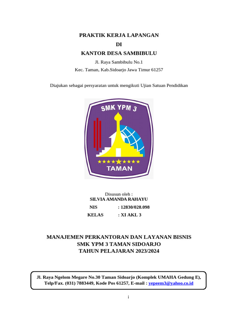 Laporan PKL Amanda | PDF