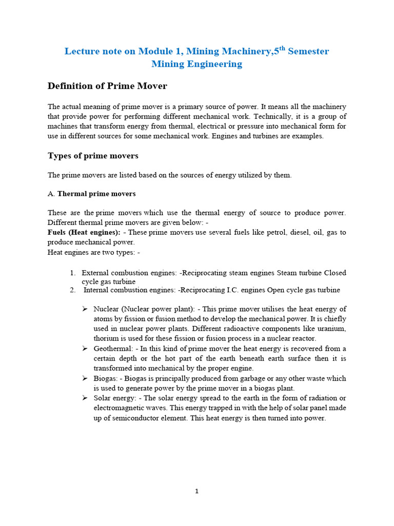 1557I - 5th Semester - Mining Engineering | PDF | Engines | Clutch