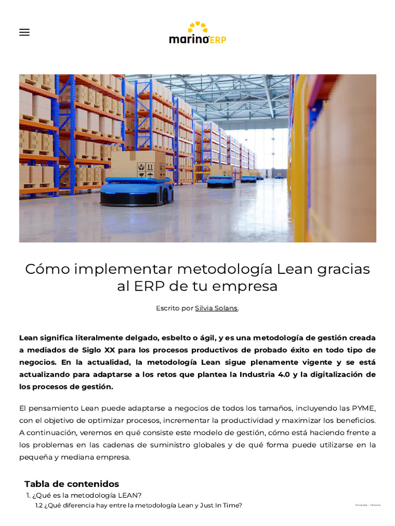 ¿Cómo Implementar Los 5 Principios de La Metodología Lean | PDF | Lean ...