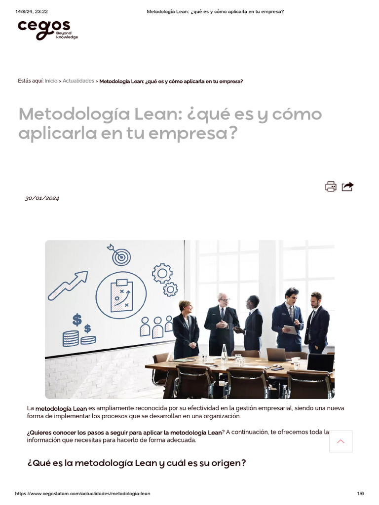 Metodología Lean - ¿Qué Es y Cómo Aplicarla en Tu Empresa | PDF | Lean Manufacturing ...