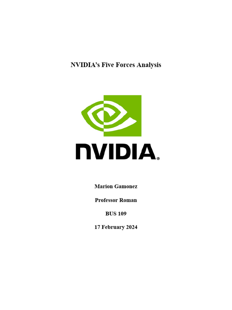 Porters Five Forces Paper | PDF | Graphics Processing Unit | Artificial Intelligence