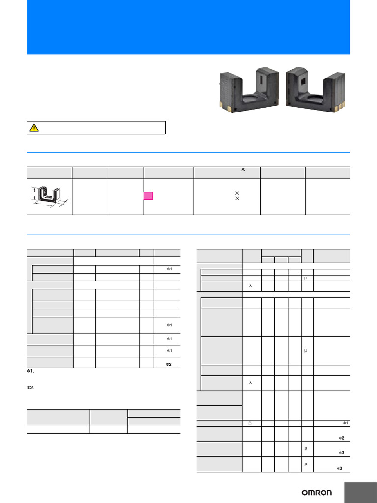 Compact Photomicrosensor EE-SX3340/4340 | PDF | Electrical Engineering ...