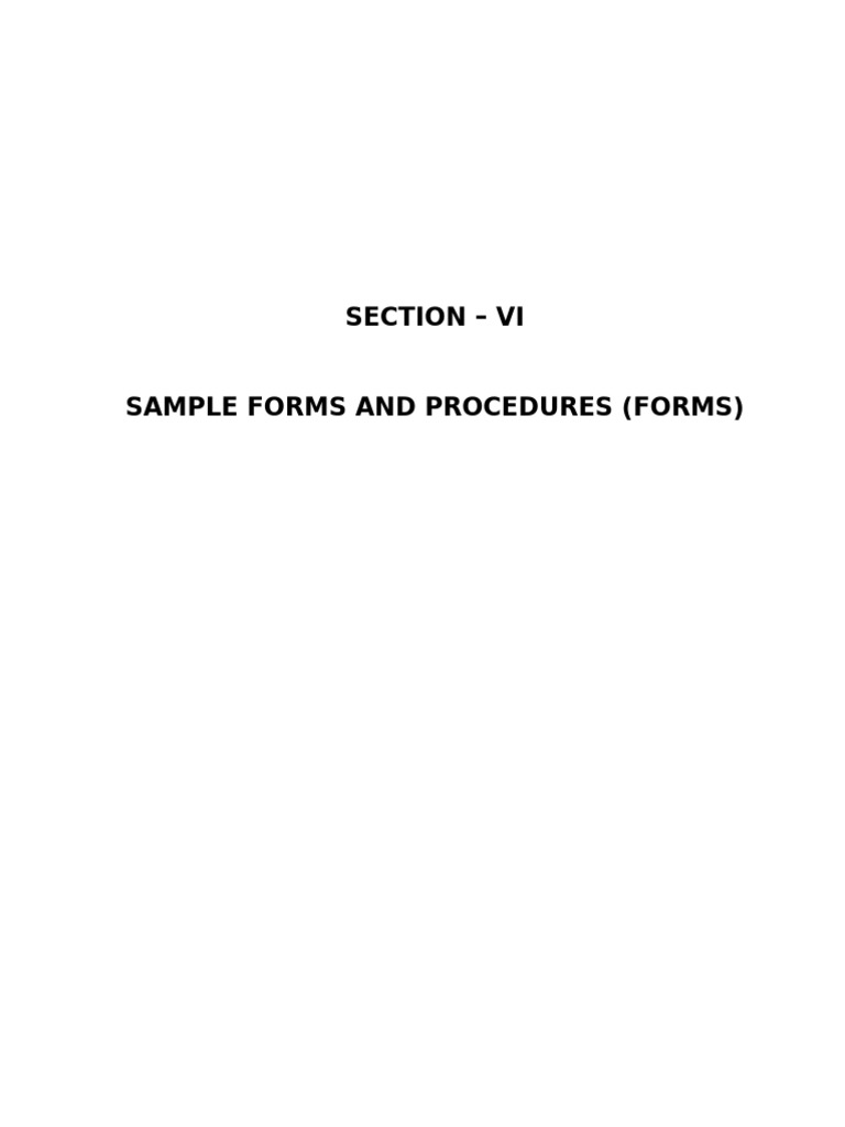 10-Volume-I - Section - VI Forms and Proceedures | PDF | Breach Of ...