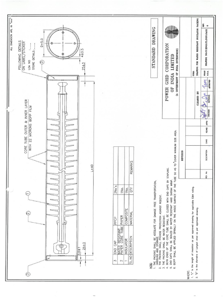 Insulator Packing Drawing | PDF