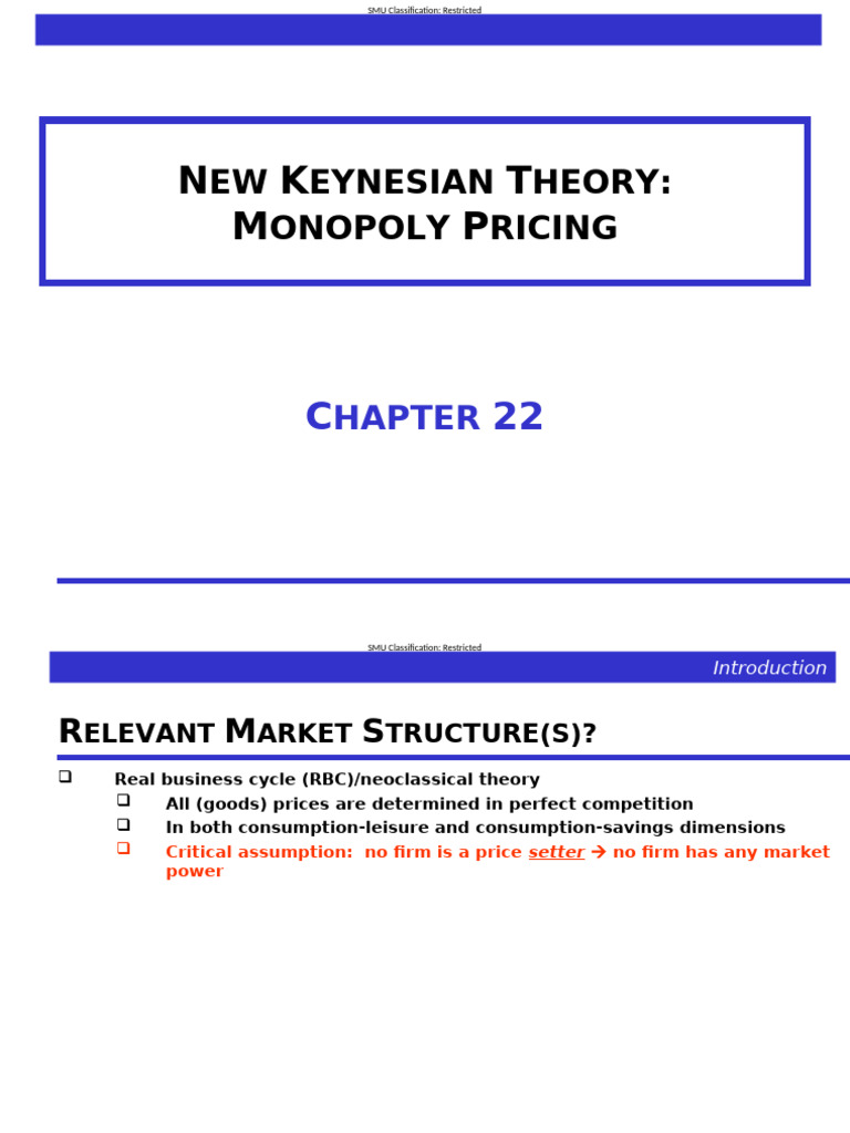 Chapter22 Slides Edit | PDF | Monopoly | New Keynesian Economics