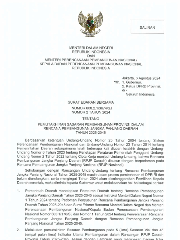 Salinan Seb Kemendagri & Bappenas - Compressed2 | PDF