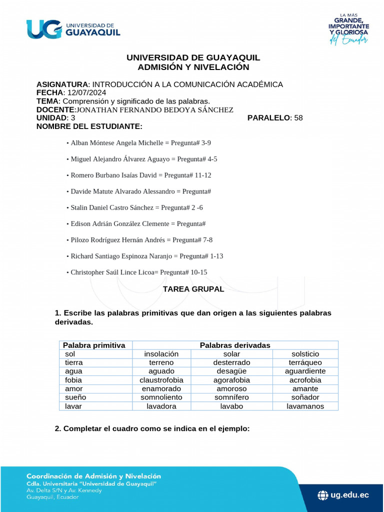 Tarea U3 Clase 3 s5 Estudiante | PDF
