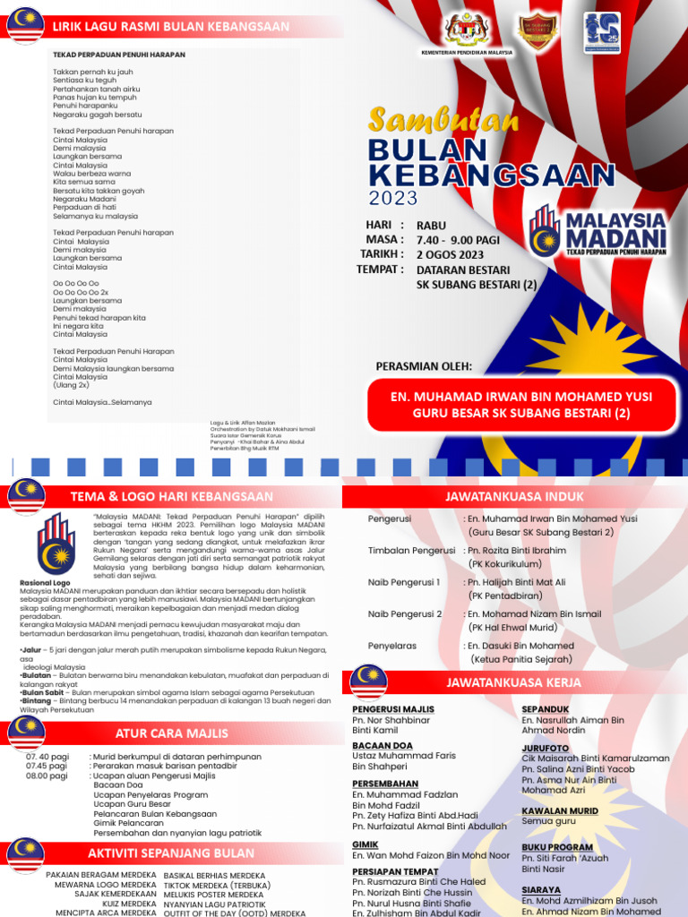 Buku Program Bulan Kebangsaan 2023-020823 | PDF