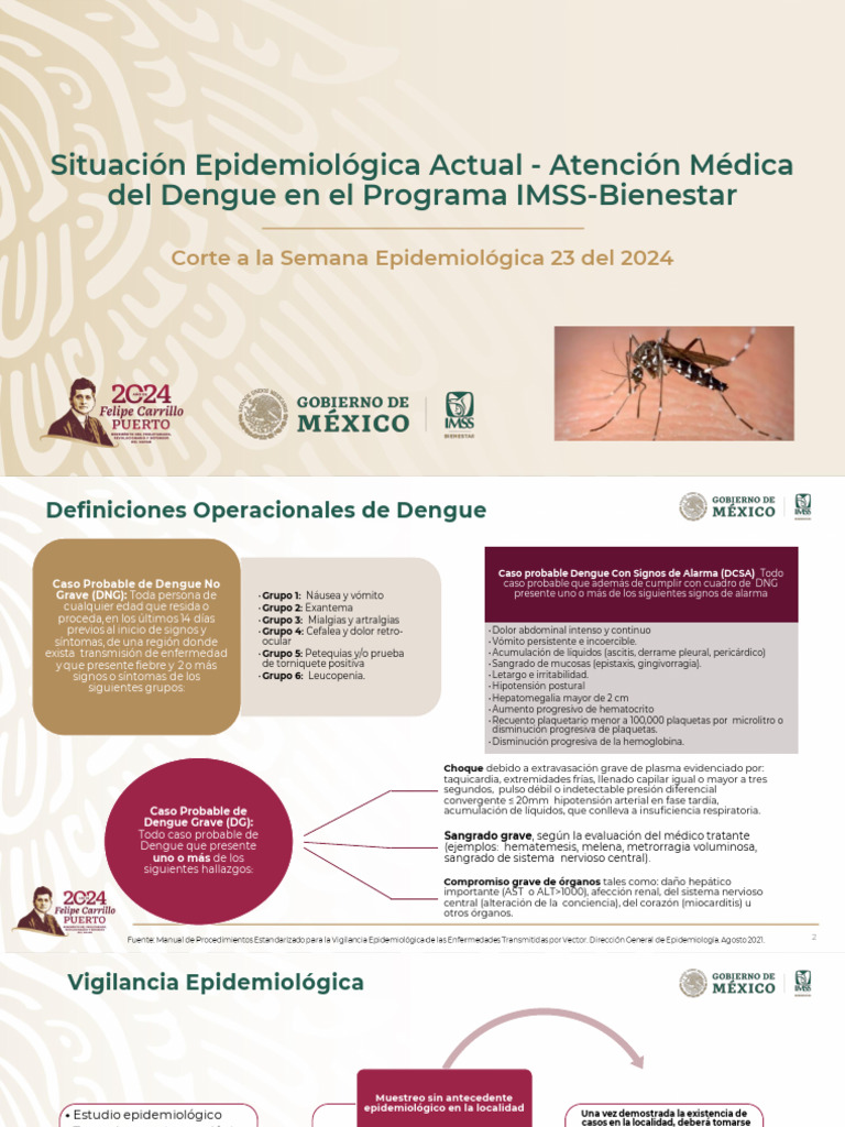 Epidemiología del Dengue en IMSS 2024 | PDF | Ciencias de la Salud ...