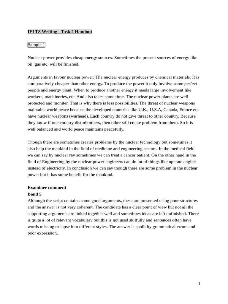 W_Task 2 Handout | PDF | Nuclear Power | Energy Development