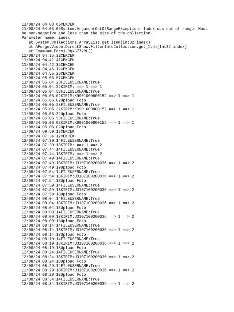 Camera Log | PDF | Technology & Engineering