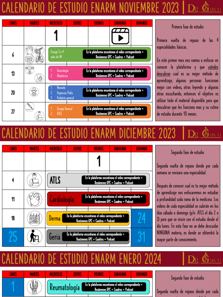 ENARM2024 | PDF | Calendario | Especialidades Medicas
