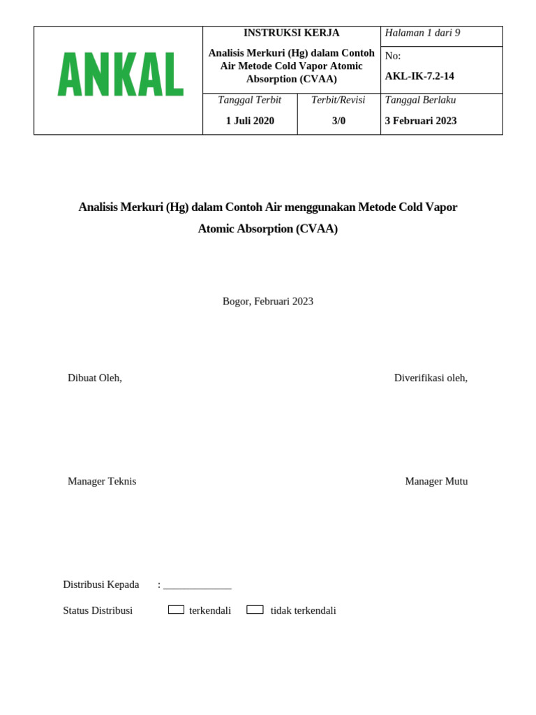 AKL-IK-7.2-14 - Merkuri CVAA (2024) | PDF