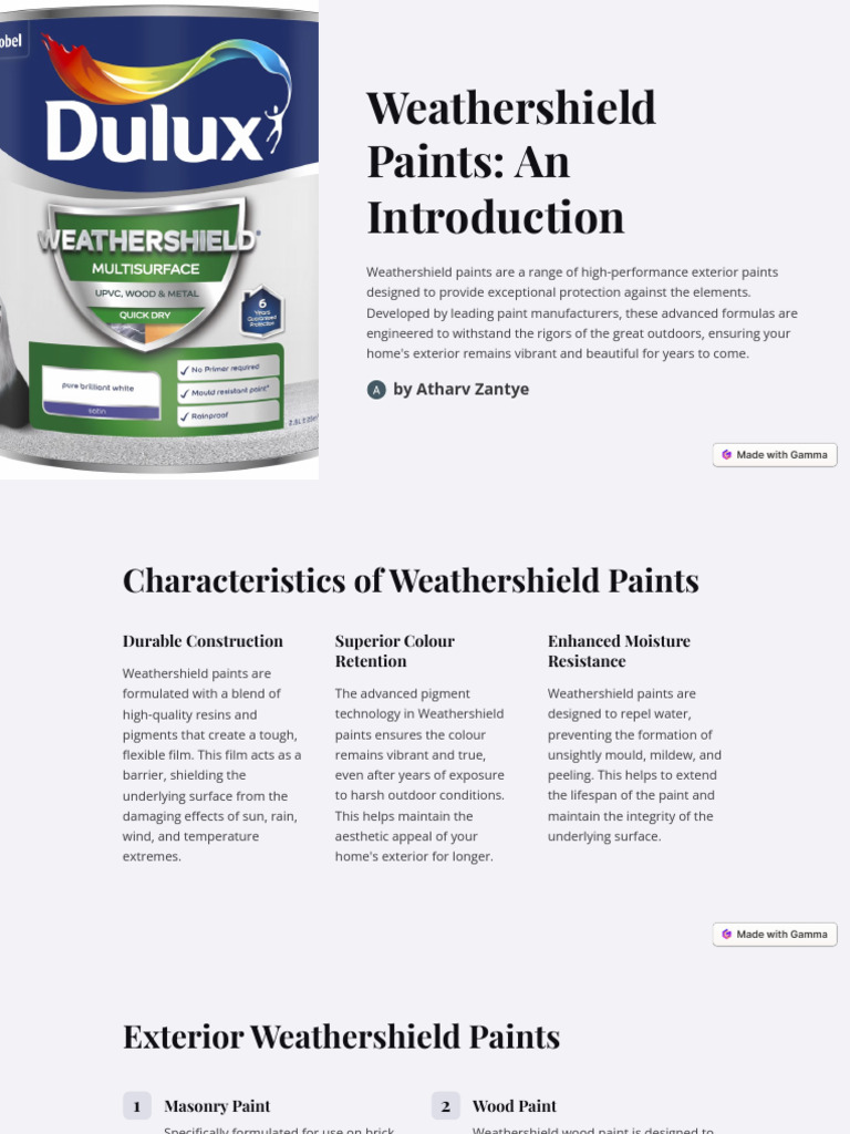 Weathershield Paints An Introduction | PDF | Paint | Tile