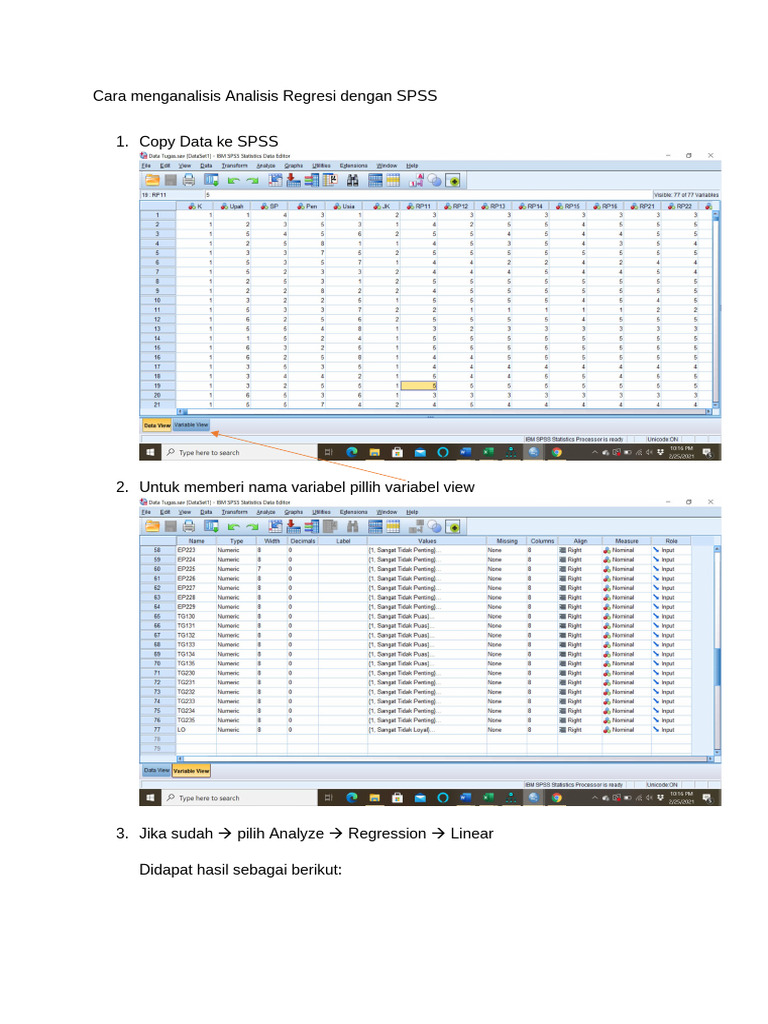 Cara-menganalisis-Analisis-Regresi-dengan-SPSS | PDF