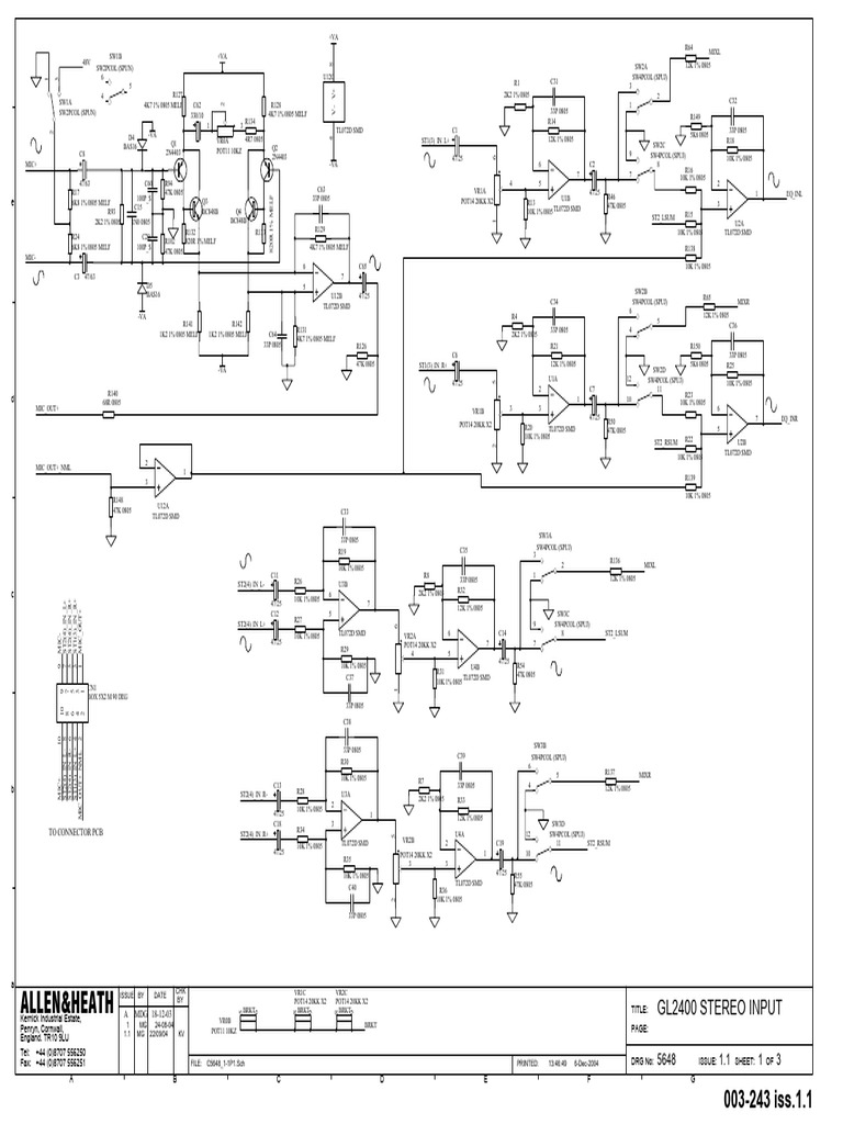 gl2400 003-243 Stereo Input 1.1 | PDF