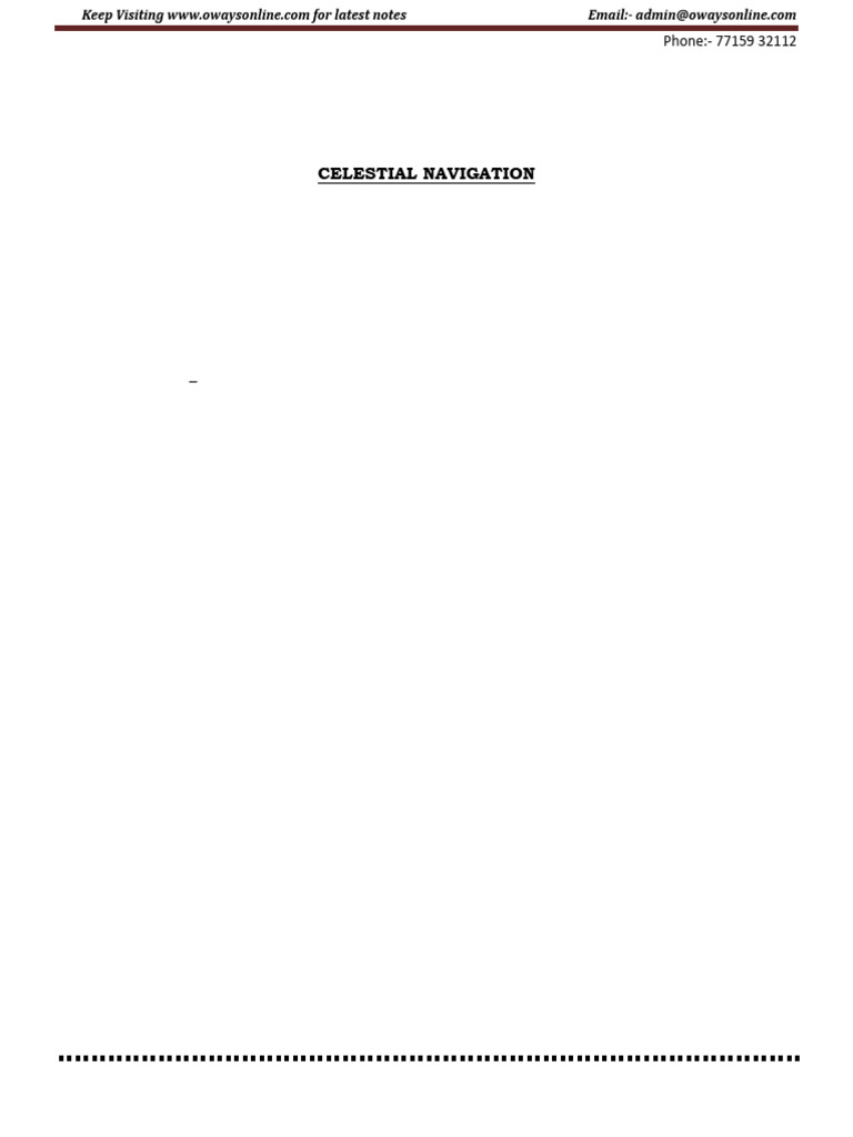 Celestial Navigation Exam Paper Guide | PDF | Navigation | Latitude