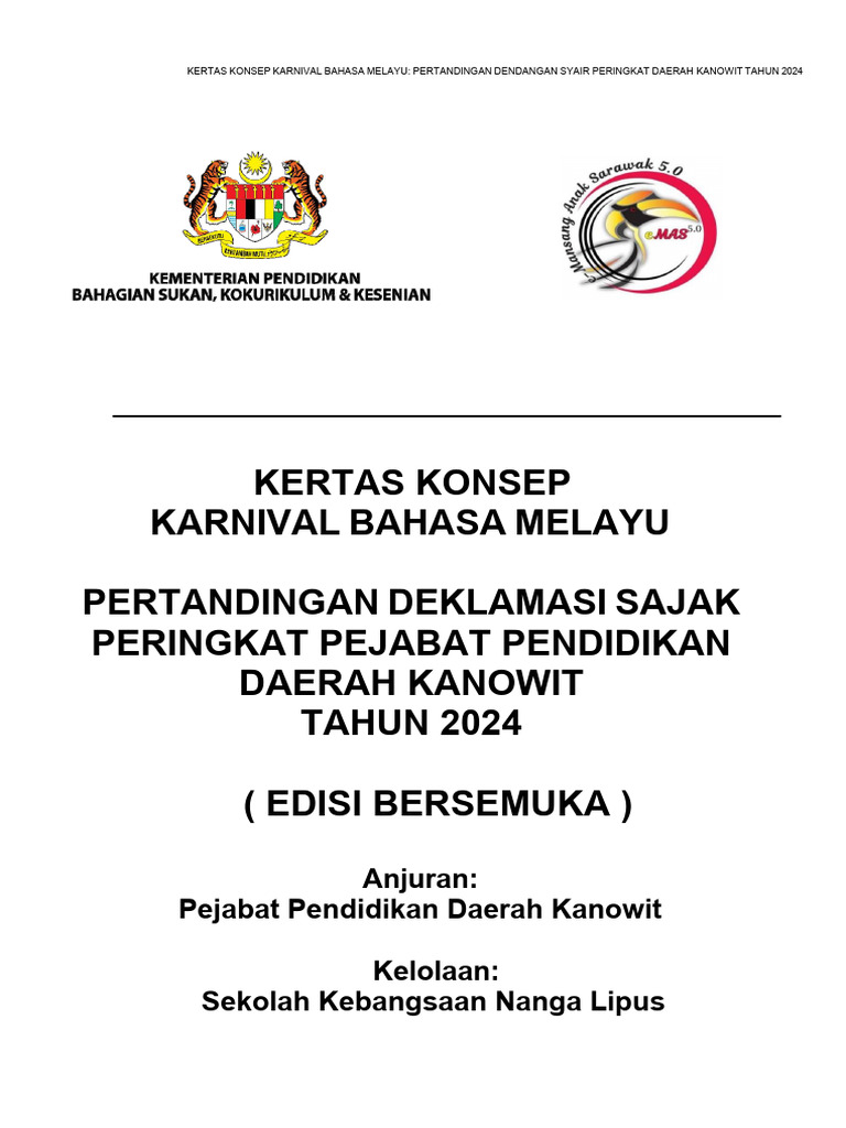 Deklamasi Sajak PPD Kanowit 2024 | PDF