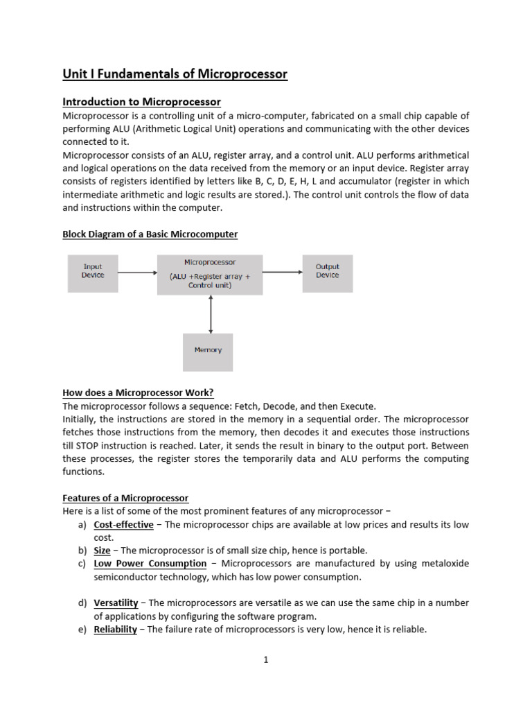 Unit-I-BCA | PDF | Central Processing Unit | Input/Output