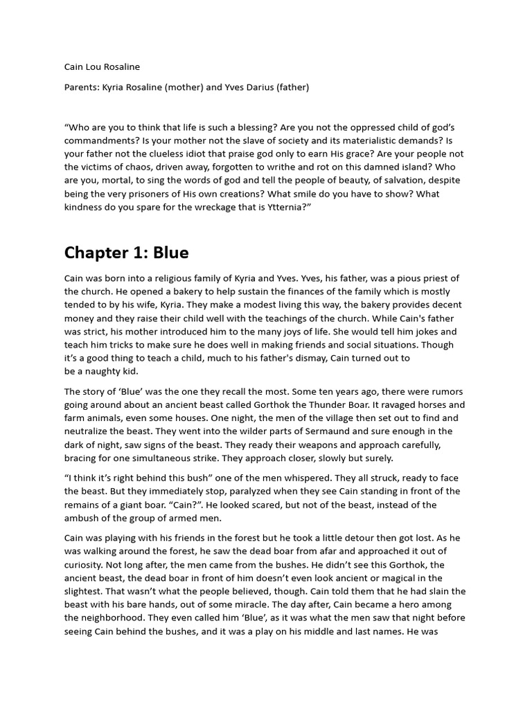 Cain Lou Rosaline.docx | PDF