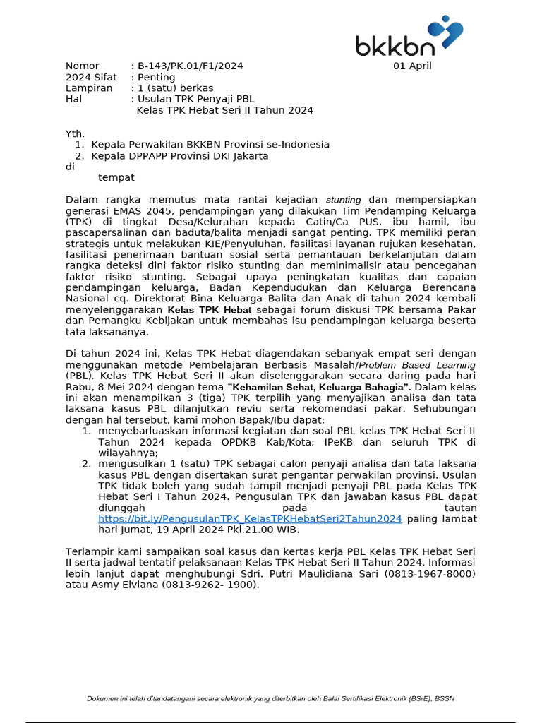 Soal Dan Jawaban Usulan TPK Penyaji PBL Kelas TPK Hebat Seri 2 Tahun 2024-Fix | PDF