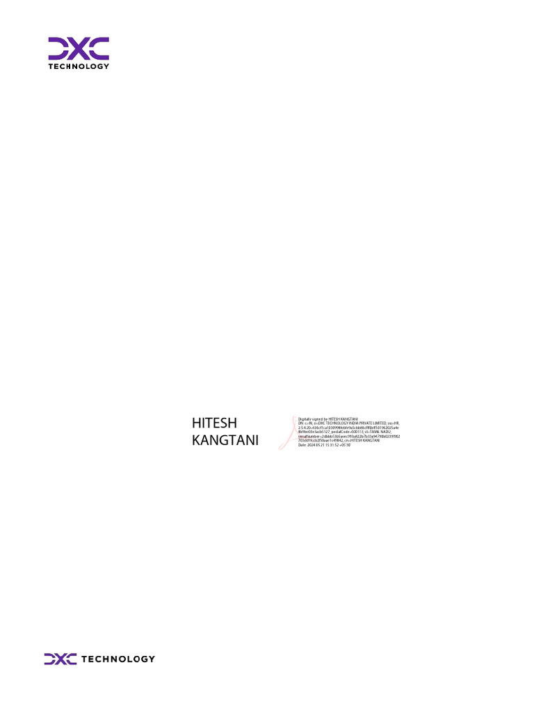 Hitesh Kangtani: Xchanging Technology Services India Private Limited, A ...