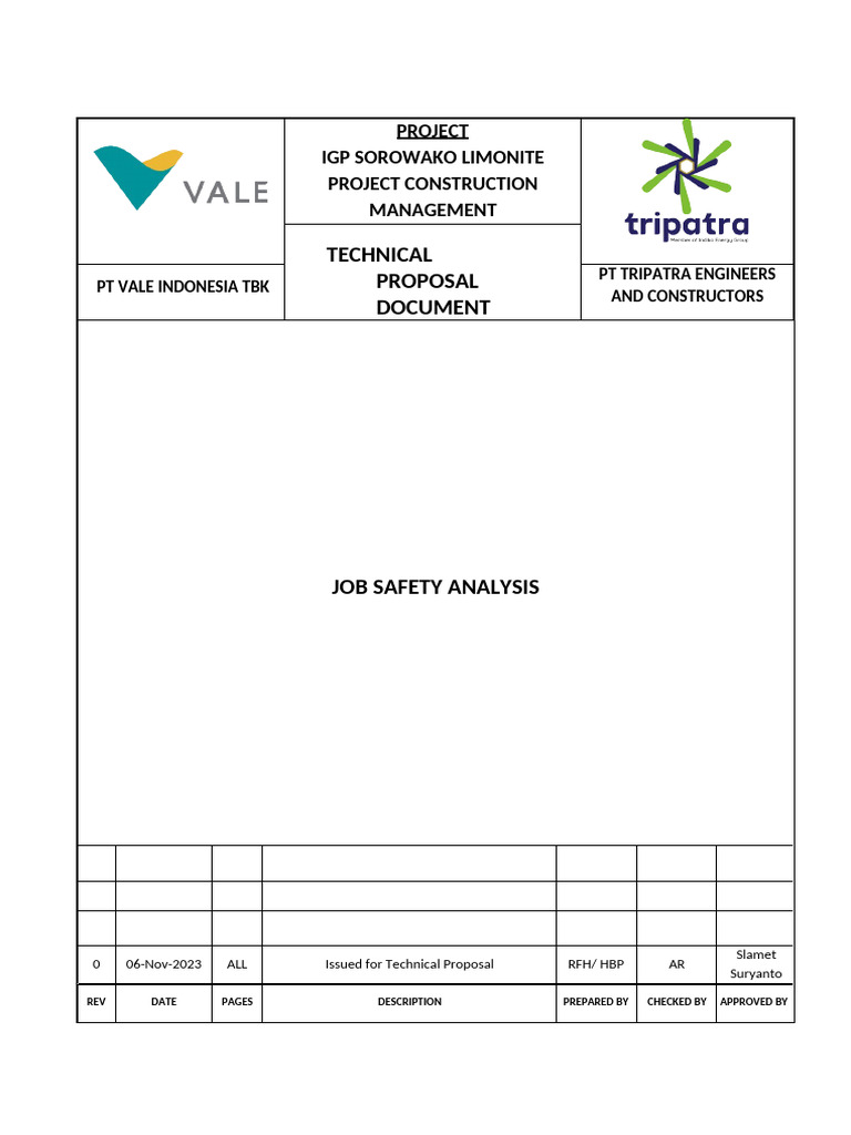 JSA-TPEC-002-A Job Safety Analysis - Confined Space | PDF