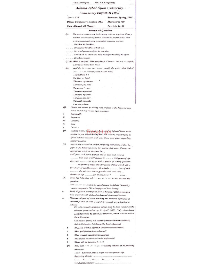 English Compulsory 387 | PDF