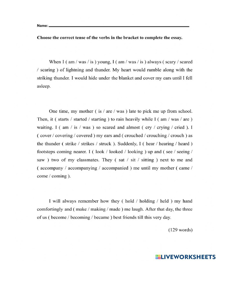 Essay Fill in Blanks | PDF