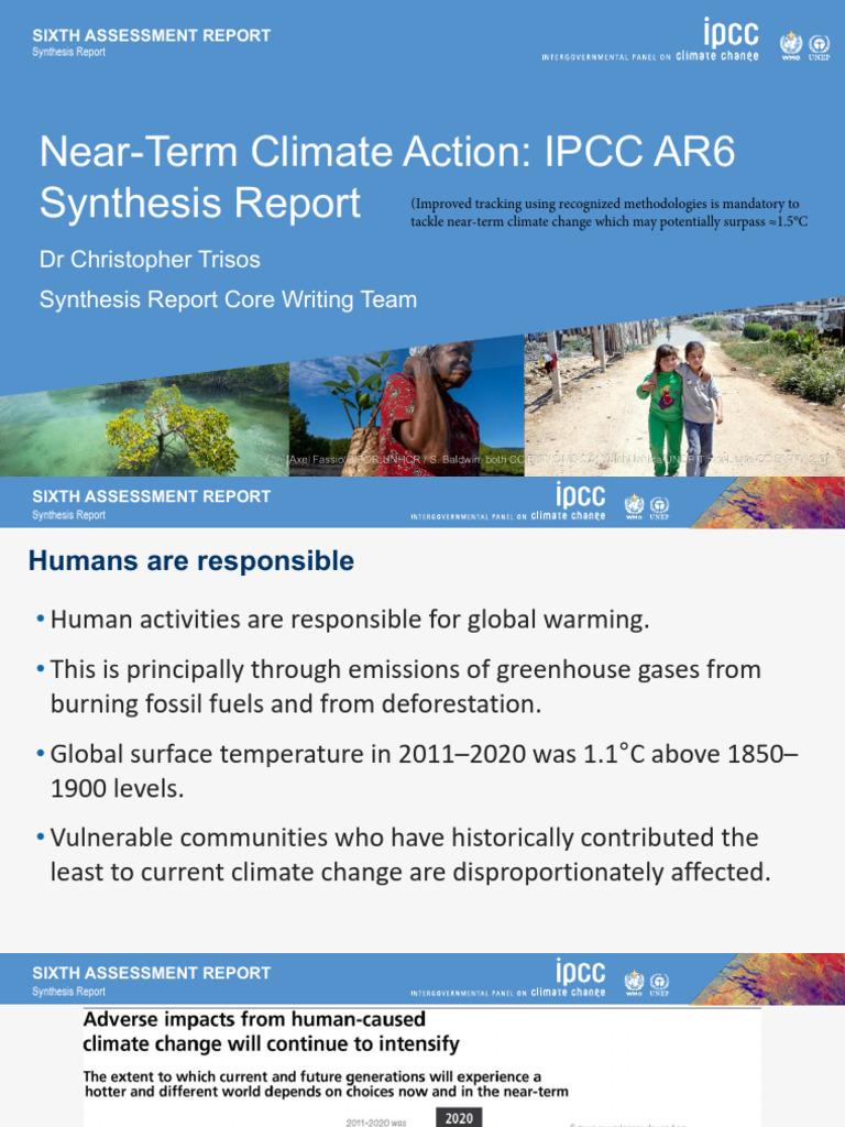 Topic 6 - IPCC AR6 Synthesis Report - Near Term Climate Action or ...