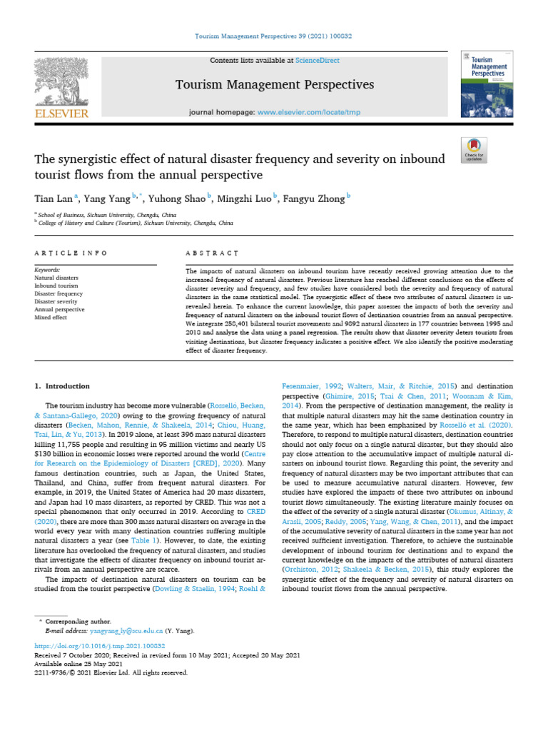 The Synergistic Effect of Natural Disaster Frequency and Severity On ...