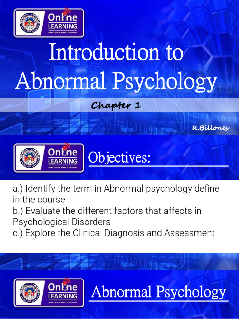 Chapter 1-Intro To Abnormal Psychology | PDF | Diagnostic And Statistical Manual Of Mental ...