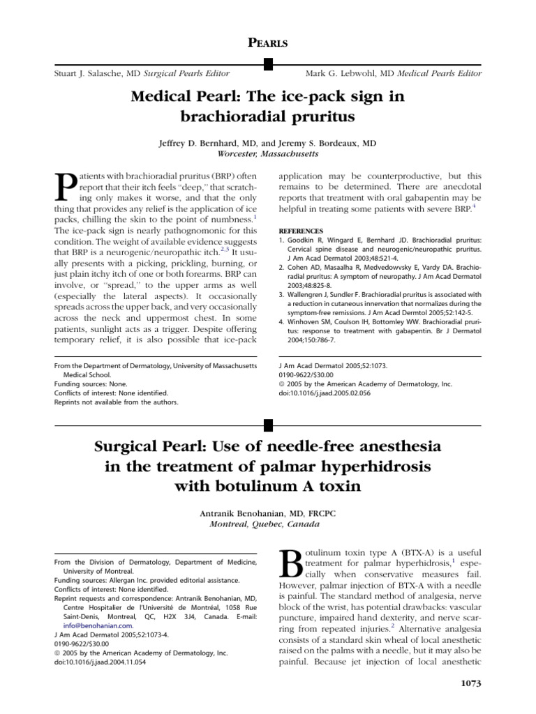 Surgical Pearl. Use of needle-free anesthesia in the treatment of ...