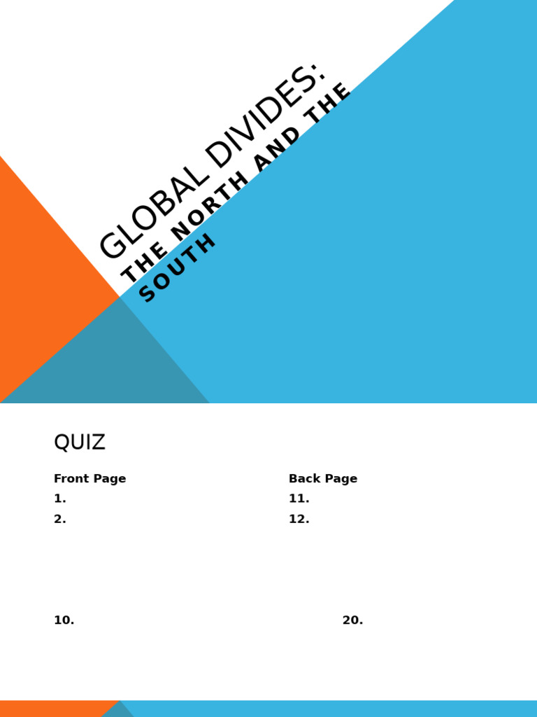 4A Global Divides | PDF | Globalization | Political Science