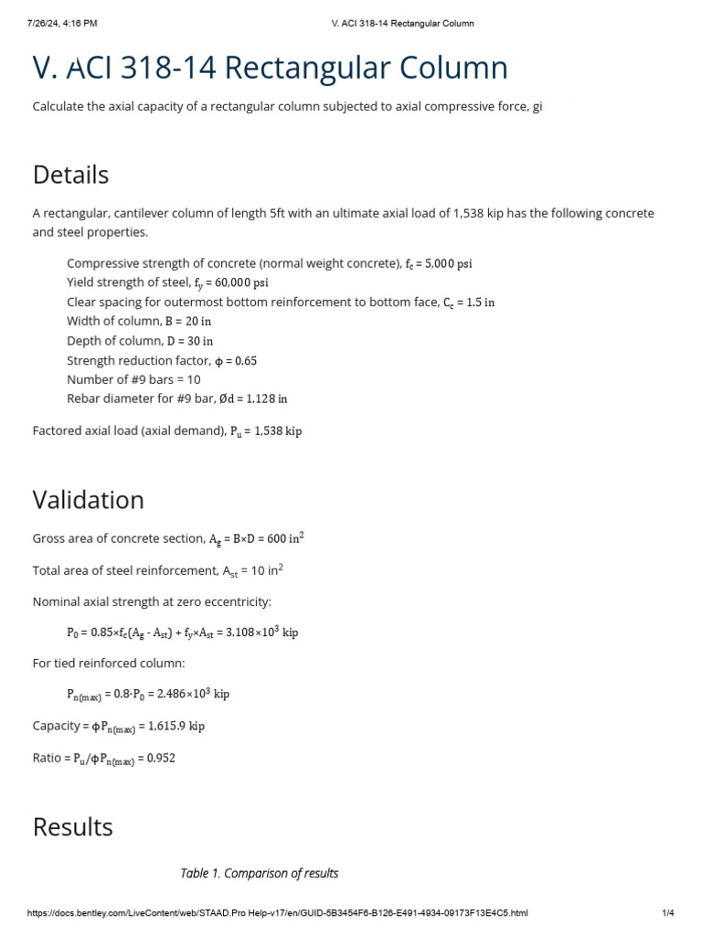 V. ACI 318-14 Rectangular Column | PDF | Column | Building Engineering